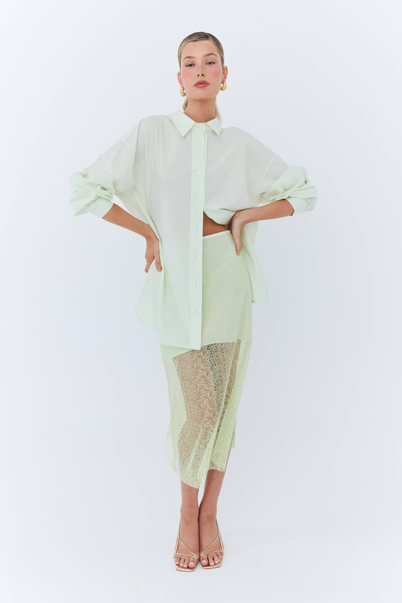 Pamela Oversized Shirt - Matcha – EDER By Anna